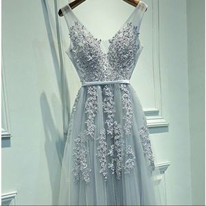 Dresses | Stunning Statement Dress In Silver | Poshmark